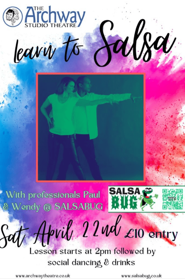 Learn to Salsa at Archway Studio Theatre event tickets from TicketSource