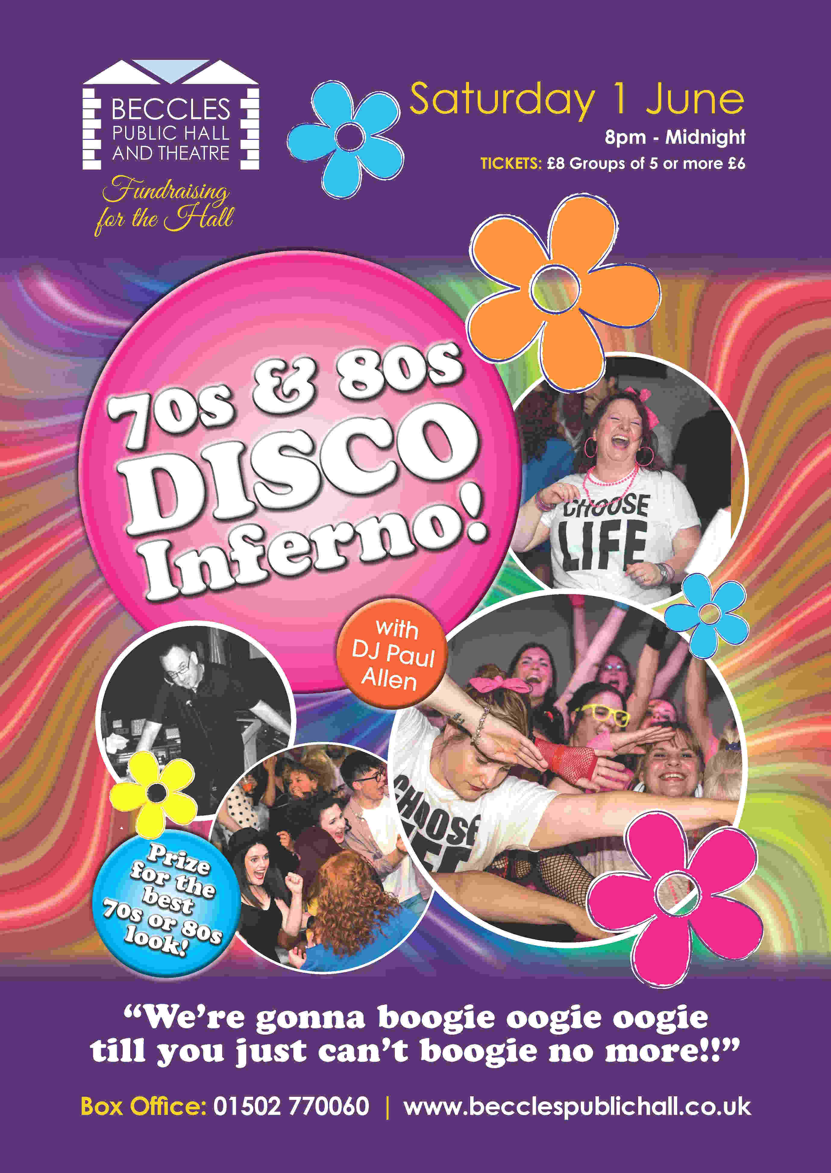 70s 80s Disco Inferno At Beccles Public Hall Theatre Event Tickets