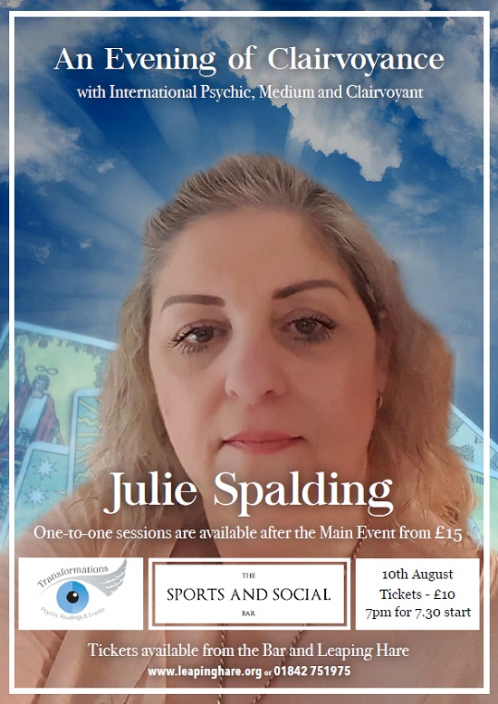 An Evening of Clairvoyance with Julie Spalding at The Sports And Social ...