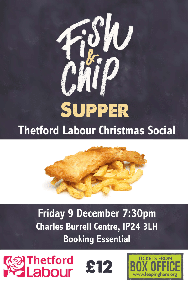 Thetford Labour Christmas Social at Charles Burrell Centre event ...