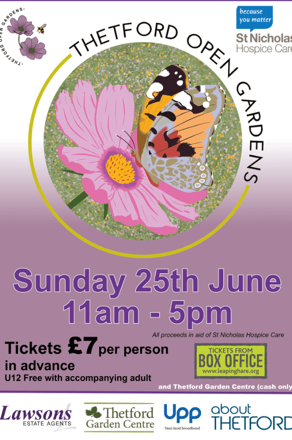 Thetford Open Gardens at Thetford event tickets from TicketSource