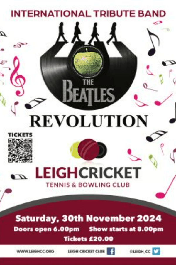 THE BEATLES International Tribute Band REVOLUTION at Leigh Cricket ...