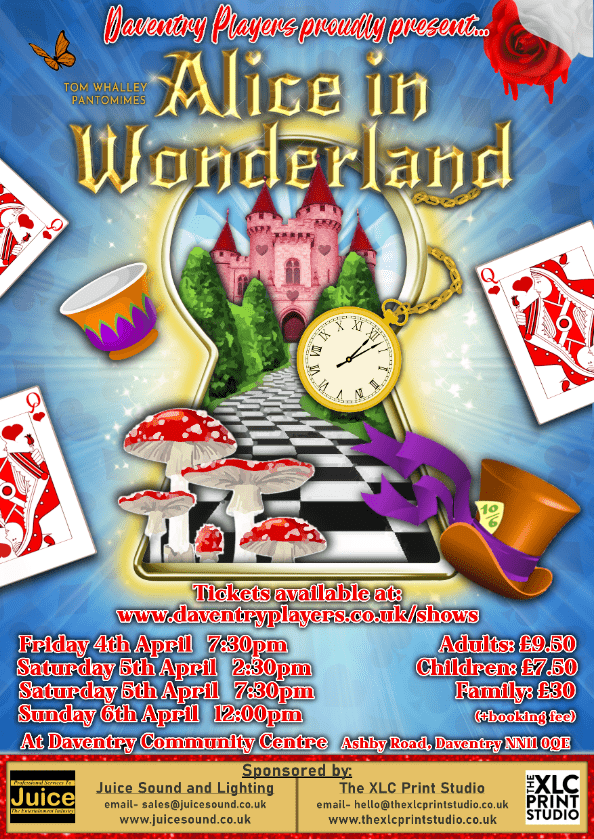 The Daventry Players proudly present: Alice in Wonderland at Daventry ...