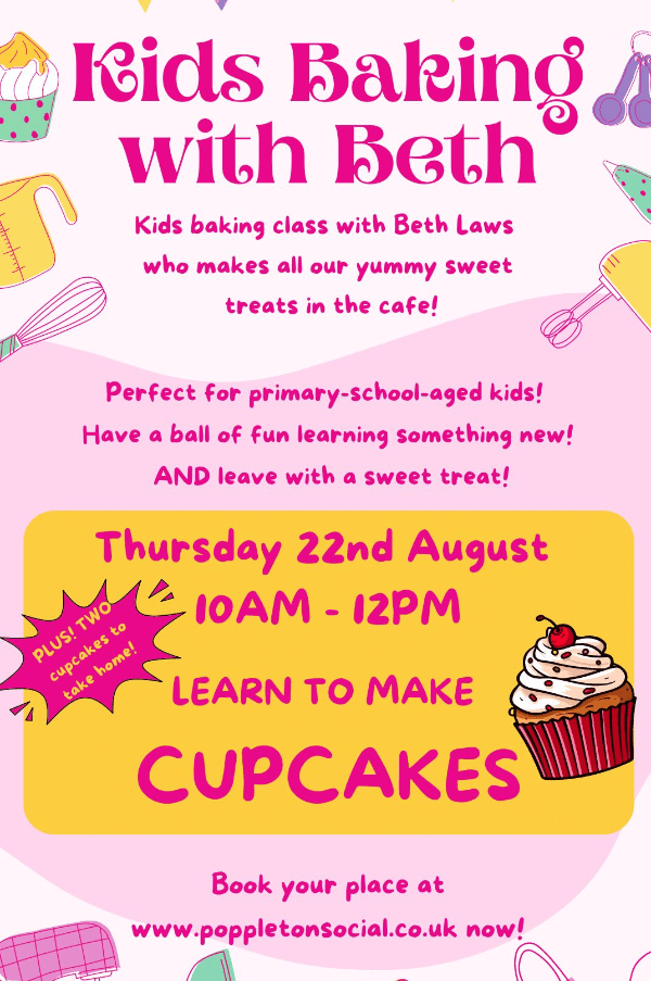 KIDS BAKING WITH BETH - CUPCAKES CLASS - 22ND AUGUST at The Poppleton ...