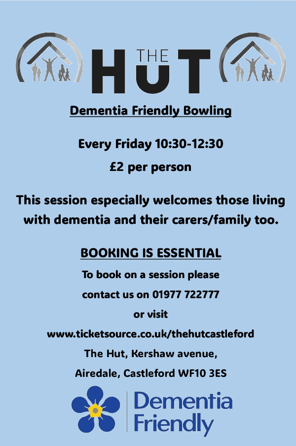 Dementia Friendly Bowling LANE 1 at The Hut event tickets from TicketSource