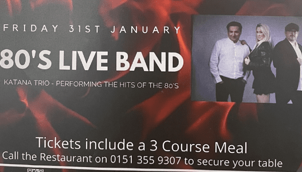 80’s live band tribute act with three course meal at Port and Anchor ...