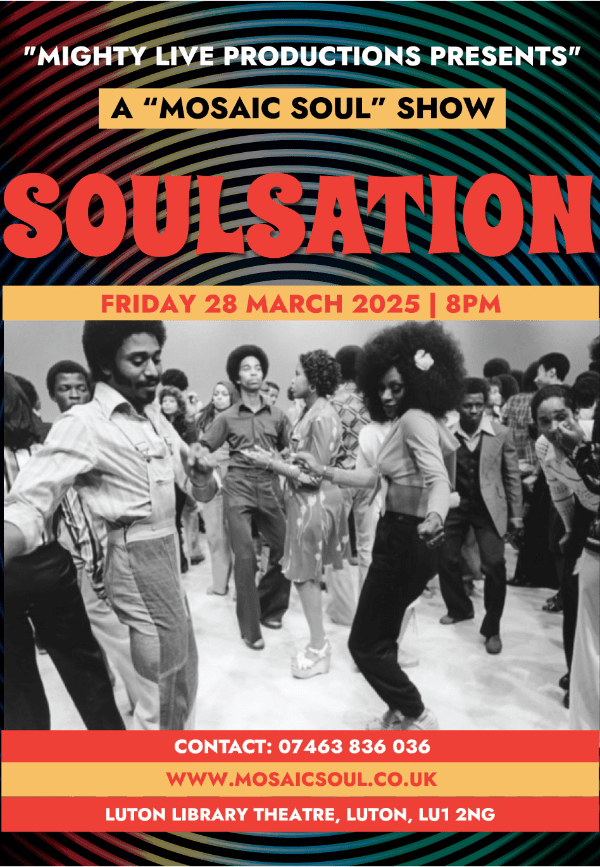 SOULSATION Soul & Motown Show based on Soul Train at Luton Library ...