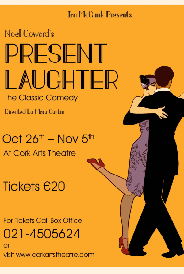 Present Laughter at Cork Arts Theatre event tickets from TicketSource