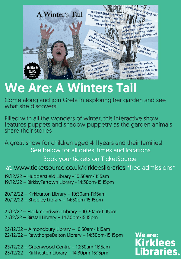 A Winters Tail at Huddersfield Library & Art Gallery event tickets from ...