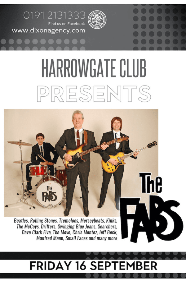 The Fabs at Harrowgate Club & Institute Ltd event tickets from TicketSource