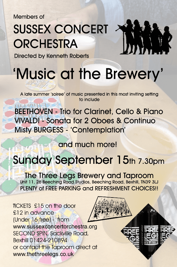 Autumn Concert 2024: Music At The Brewery at Three Legs Brewery and ...