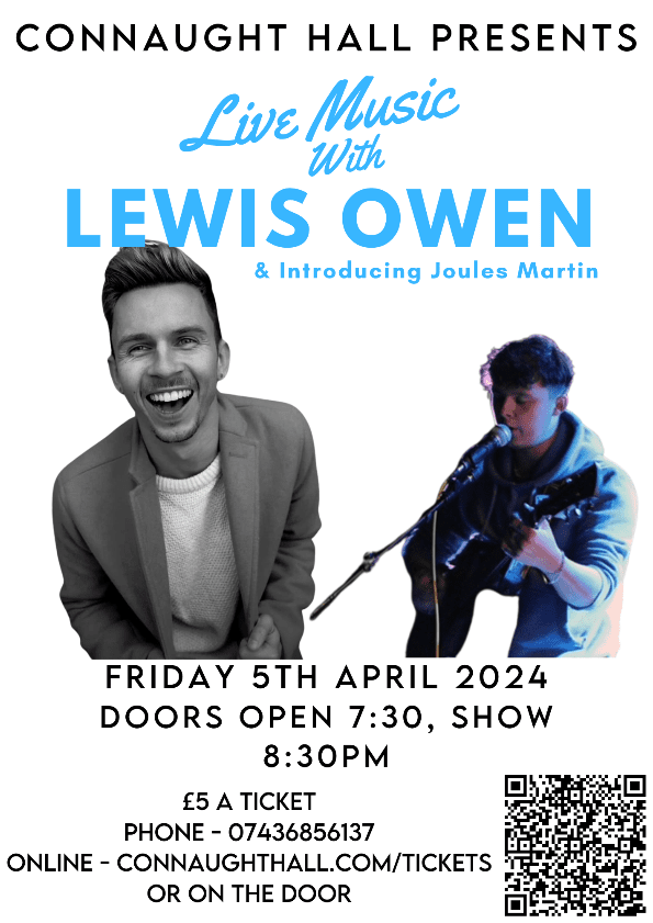 Live Music with Lewis Owen & Special Guest at Connaught Hall event ...