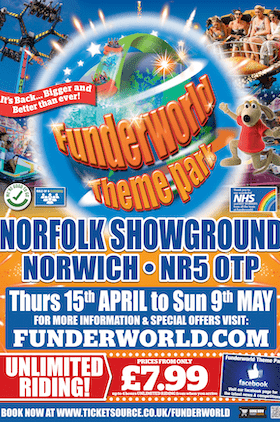 Funderworld Theme Park - Norfolk Showground, Norwich, NR5 0TT at ...