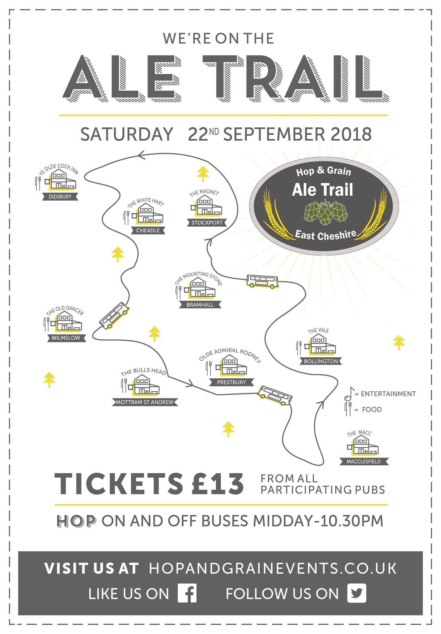 Hop & Grain Ale Trail - East Cheshire at East Cheshire Ale Trail event ...