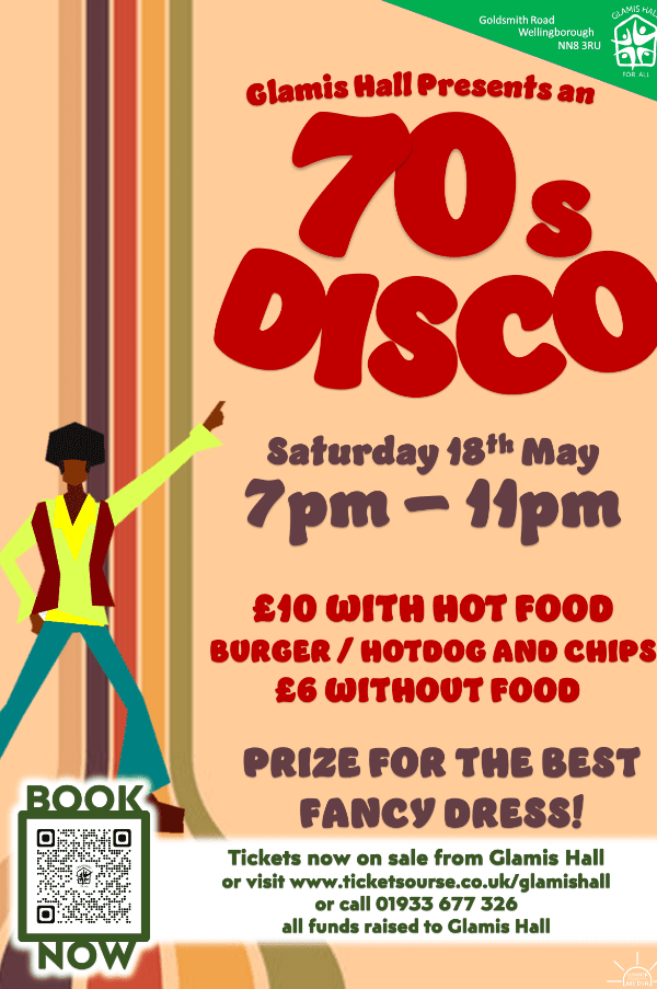 70s Disco at Glamis Hall event tickets from TicketSource