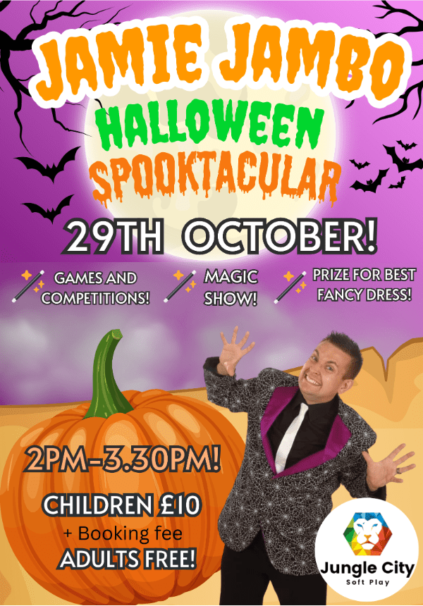 Jamie Jambo's Halloween Spooktacular 2024. (Children 4yrs+) at Jungle ...