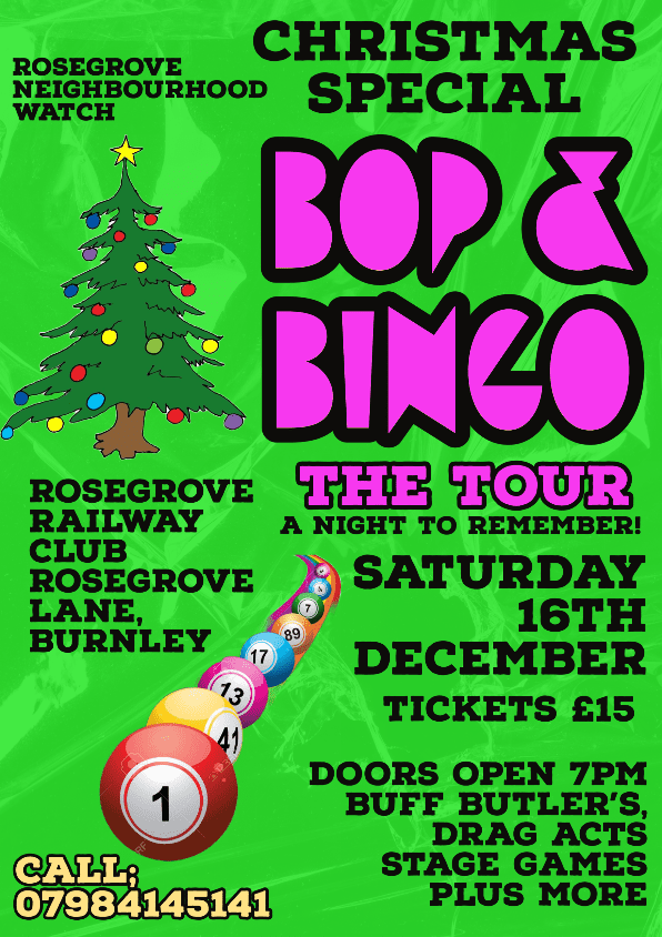 Christmas Bop & Bingo Tour at Rosegrove Railway Club event tickets from ...