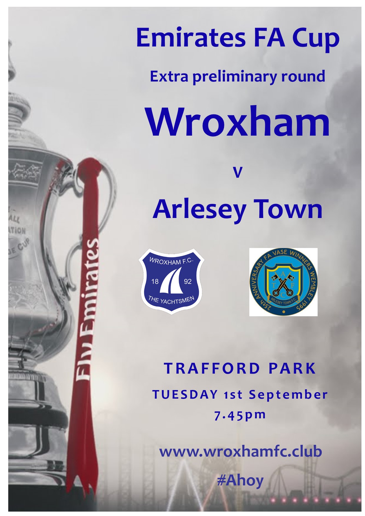 FA CUP WROXHAM FC v Arlesey Town FC at Trafford Park event tickets from ...