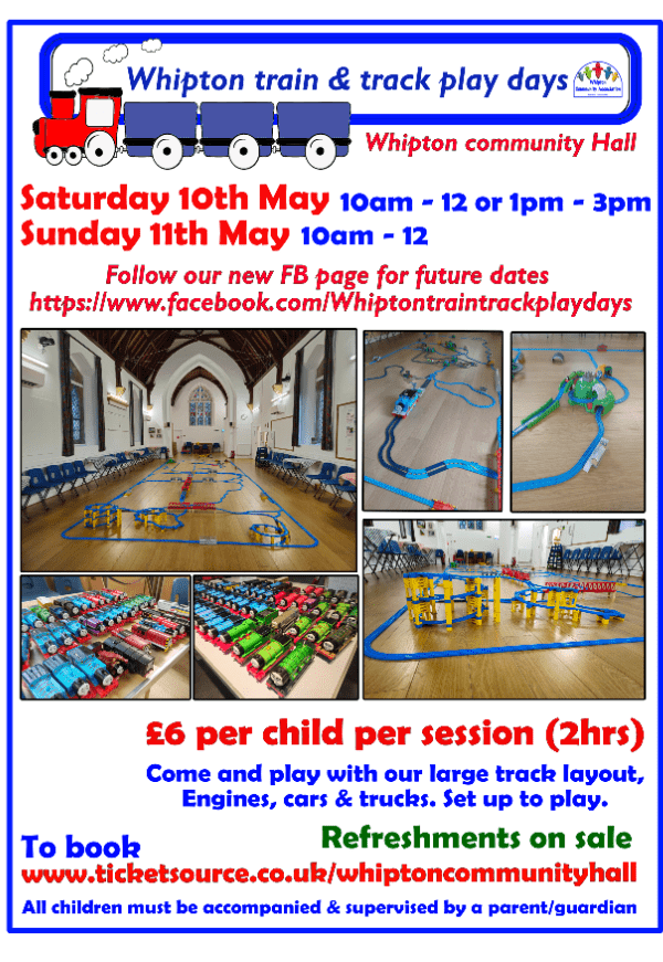 Whipton train and track play day at Whipton Community Hall event ...