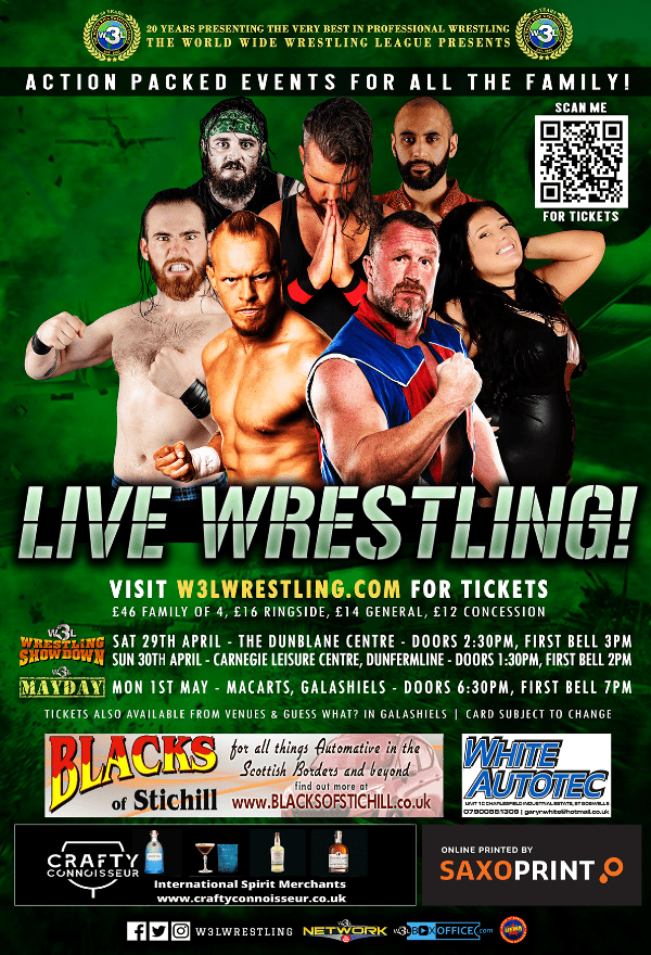 W3L Wrestling Showdown - Bank Holiday Weekend at The Dunblane Centre ...