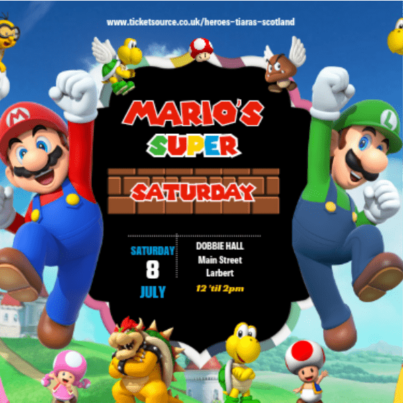 Mario's Super Saturday 2023 (12 'til 2pm) at Dobbie Hall event tickets ...