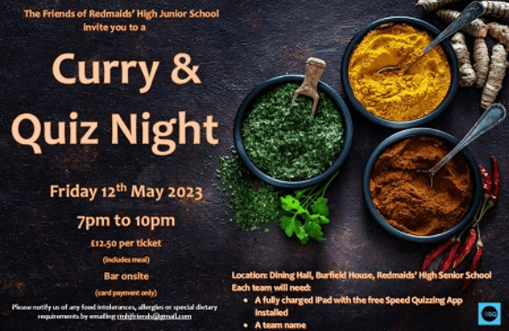 Curry & Quiz Night at Dining Hall - Burfield House event tickets from ...
