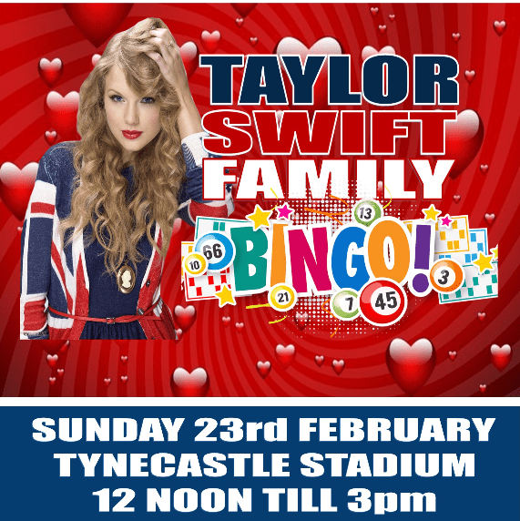 Edinburgh - Taylor Swift Family Bingo at Gorgie Suite, Tynecastle ...