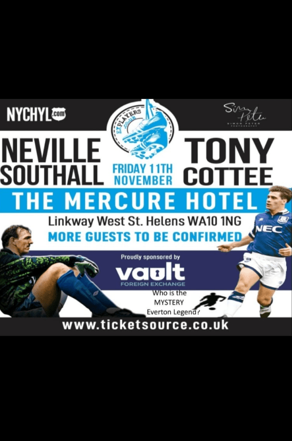 An Evening with Everton Legends at Mercure Hotel, St Helens event ...