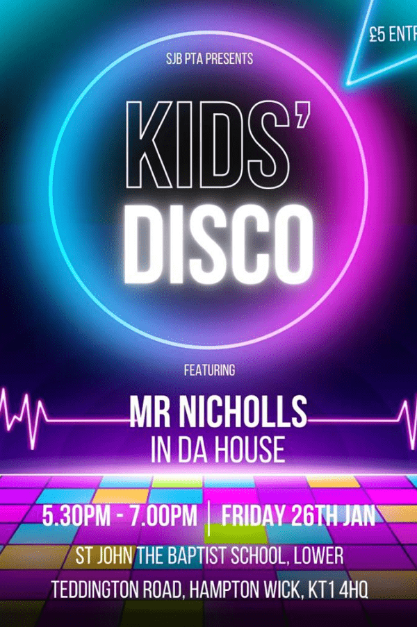SJB Disco at St John the Baptist school event tickets from TicketSource