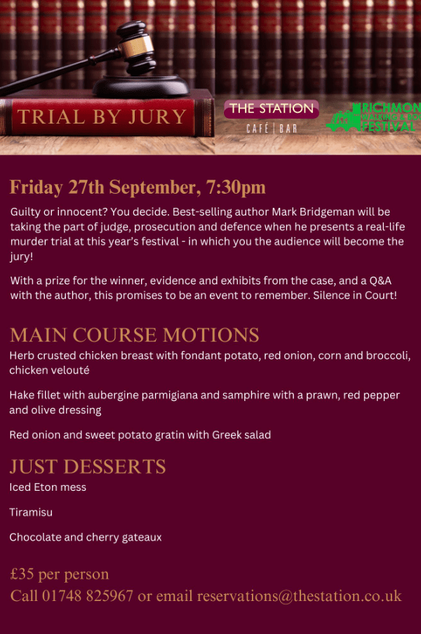 Trial By Jury with a two-course meal at The Station Cafe Bar event ...