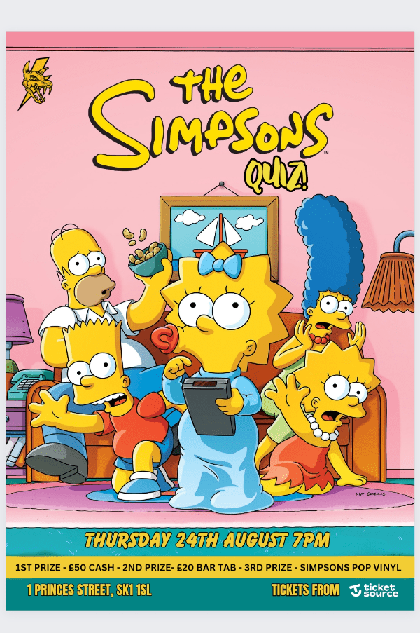 The Simpsons Quiz Special at GLITCH event tickets from TicketSource