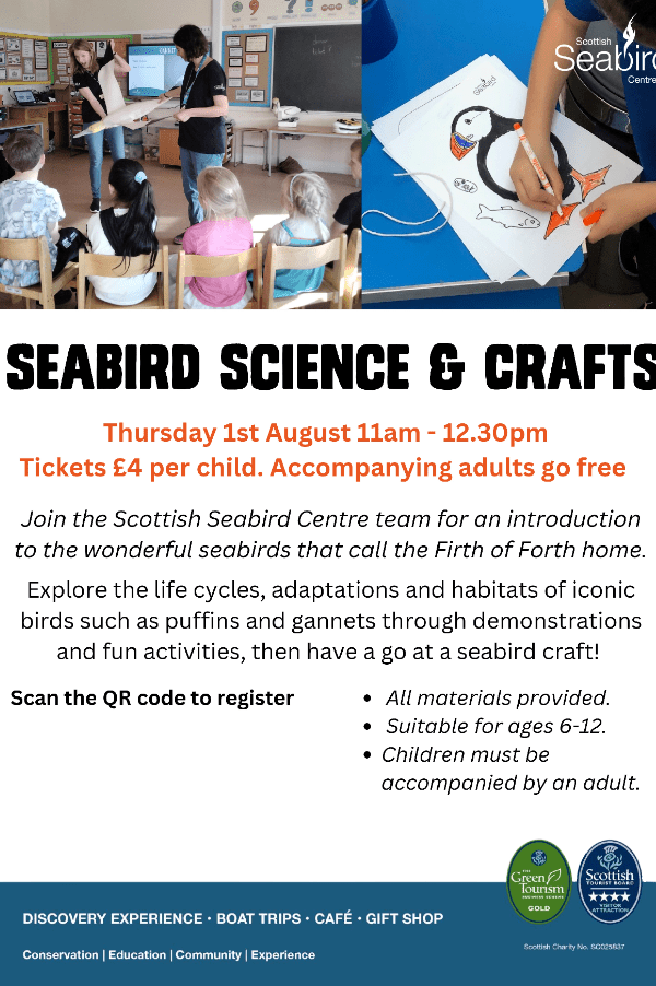Scottish Seabird Centre Science & Crafts at The Fraser Centre: Cafe ...