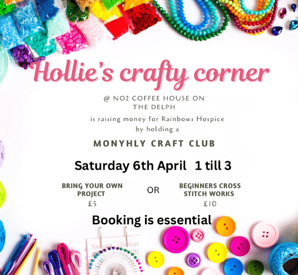 Craft club and workshop at No2 Coffee House on The Delph event tickets ...
